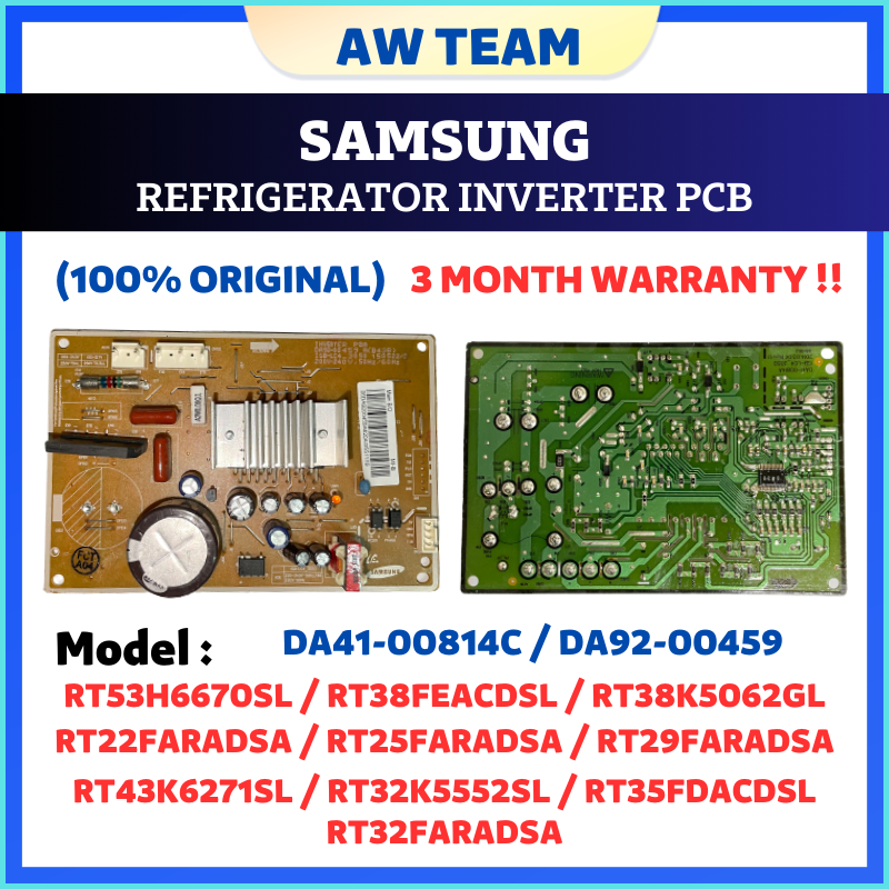 (ORIGINAL) SAMSUNG REFRIGERATOR INVERTER PCB BOARD DA41-00814C / DA92 ...