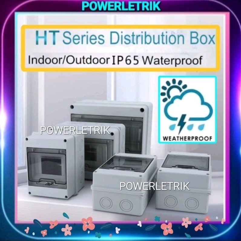 READY STOCK IP65 WEATHERPROOF 3WAY 5WAY 8WAY 12WAY RCCB/ELCB/MCB ...
