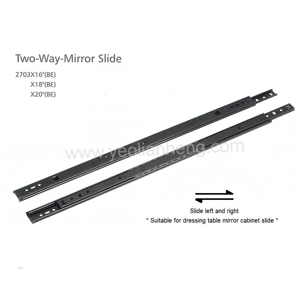 Two Way Dressing Table Mirror Slide 16"/18"/20" (1 Pair) Rail Besi Rel ...