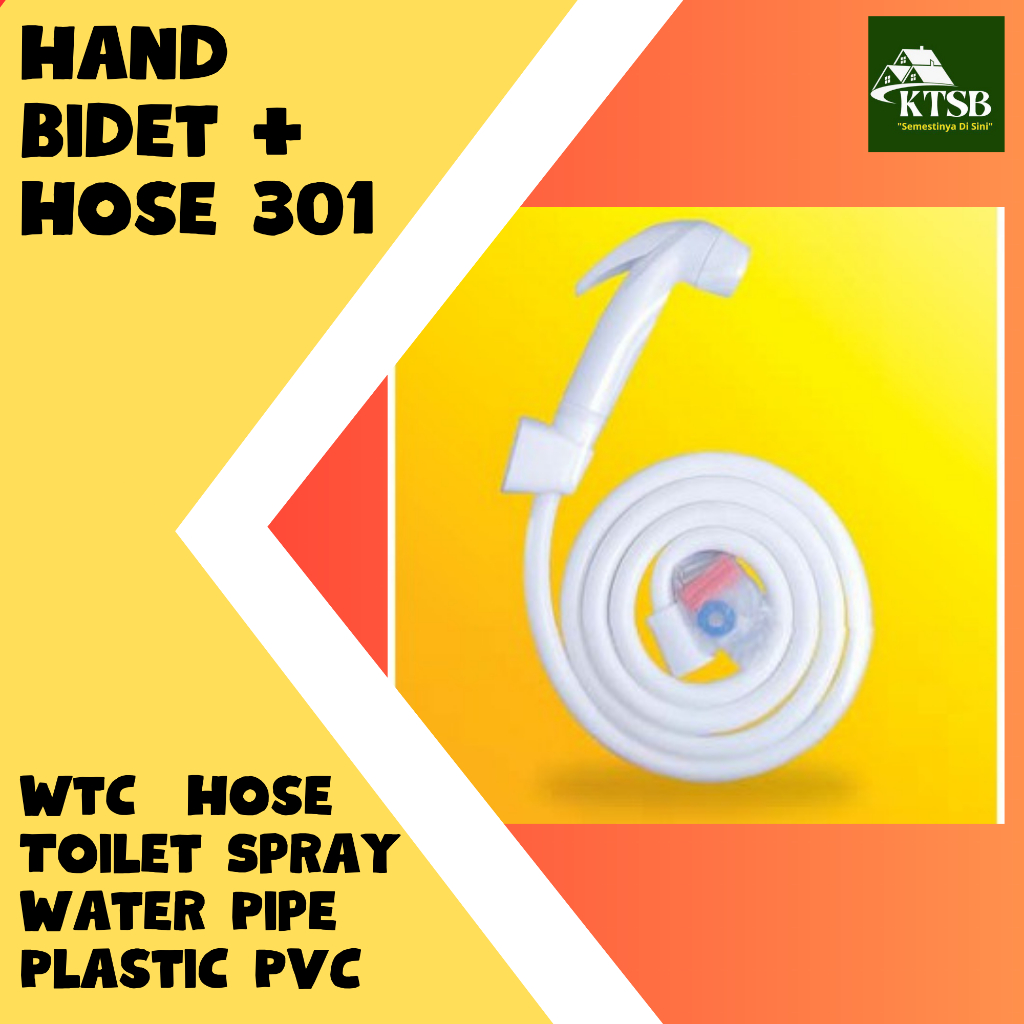 Hand Bidet + Hose 301 Wtc Hose Toilet Spray Water Pipe Plastic PVC ...