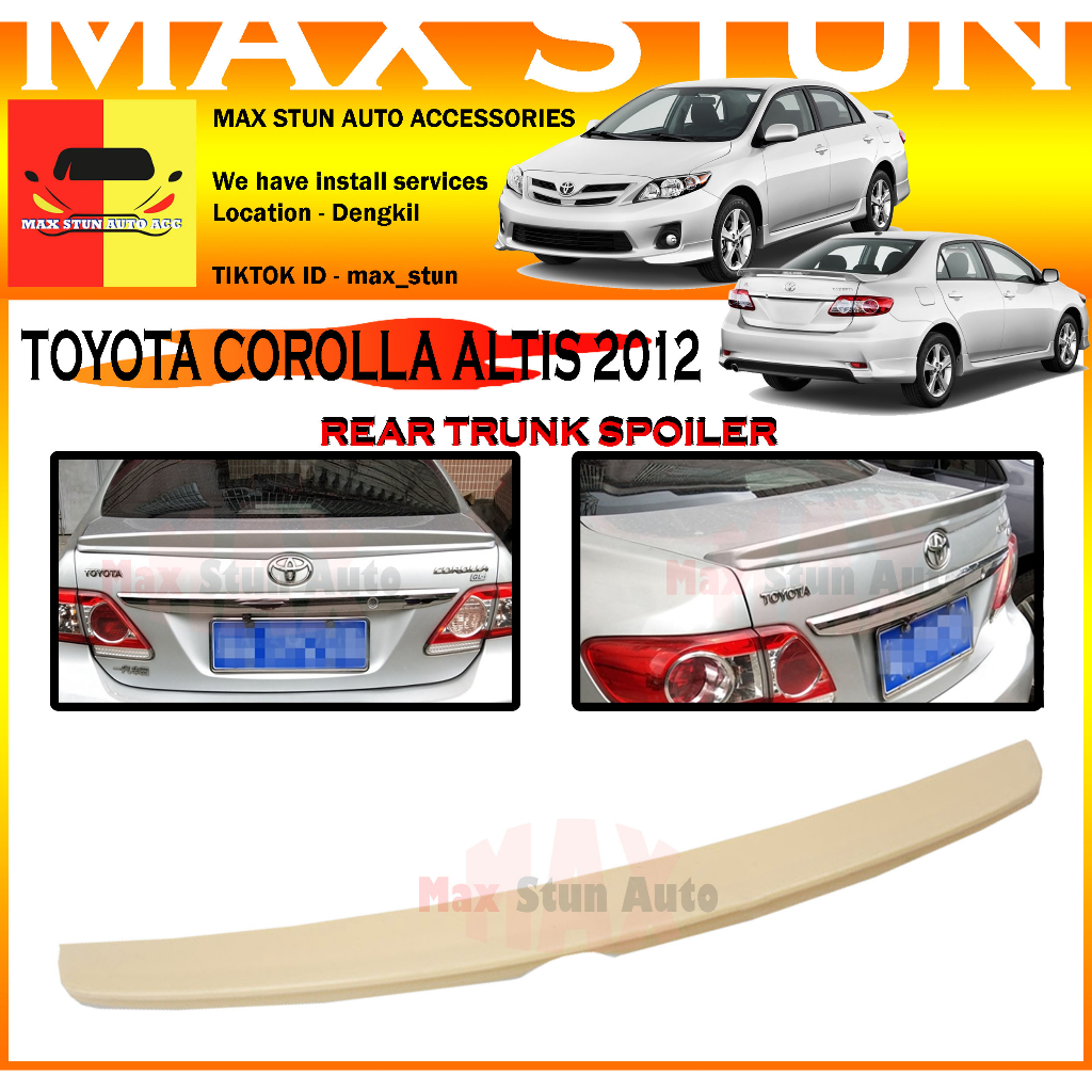 TOYOTA COROLLA ALTIS 2008-2012 REAR TRUNK SPOILER DUCKTAIL OE SPOILER ...