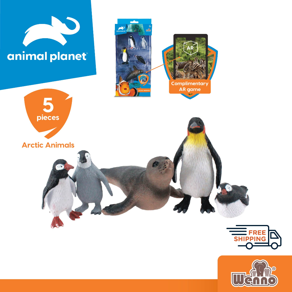 Wenno x Animal Planet 5pcs Arctic Animals in window box Educational ...