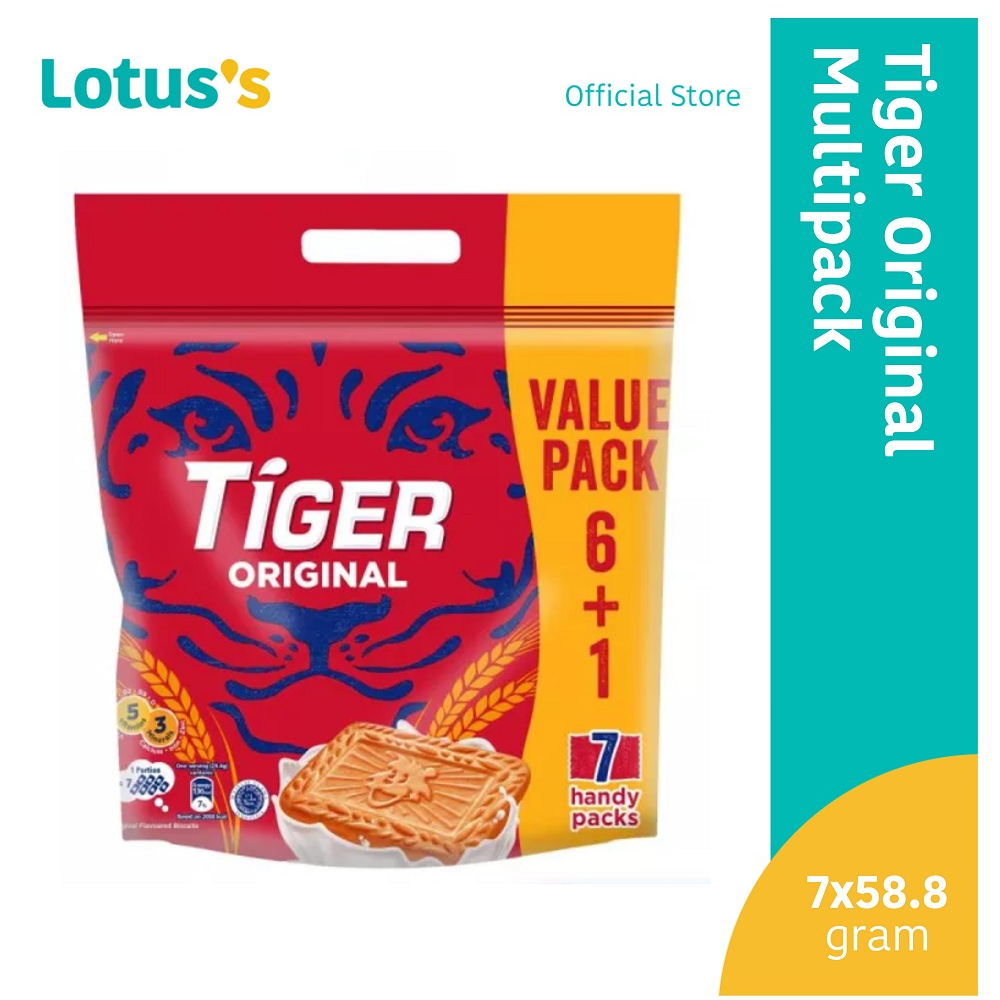 Tiger Original Biscuit Multipack 7x58.8g | Shopee Malaysia