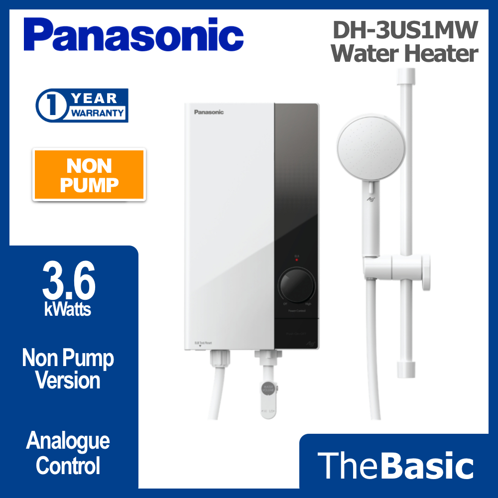 PANASONIC 3.6kW U Series White Non Pump Ag+ Water Heater with Analogue ...