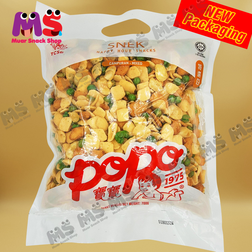 POPO Snek 700g Happy Hour Muruku Ikan Kacang Campur / POPO Happy Hour Snacks | Shopee Malaysia