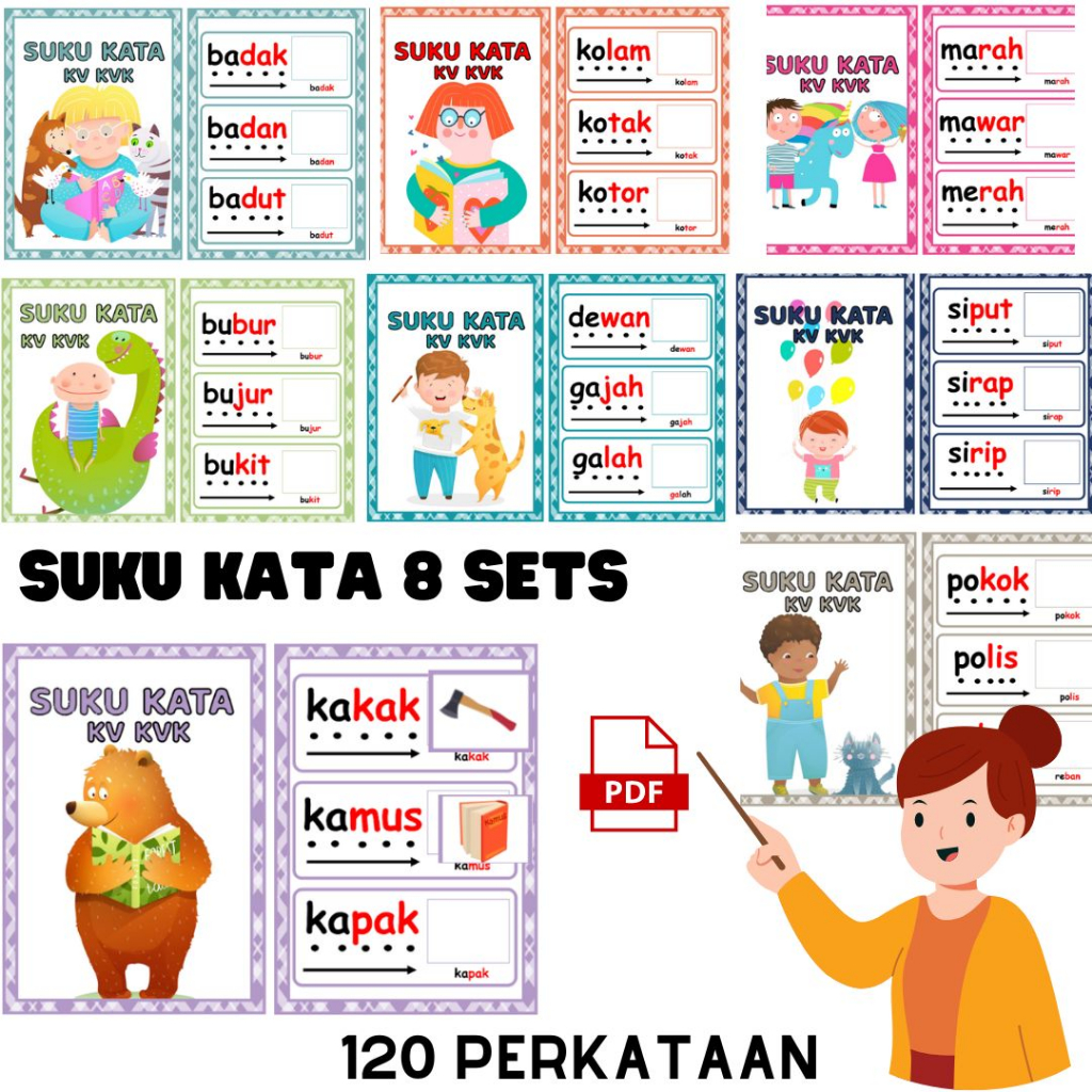 316 (PDF) Buku Suku Kata I Busy Book Bahasa Melayu l Pra Sekolah Tadika | Shopee Malaysia