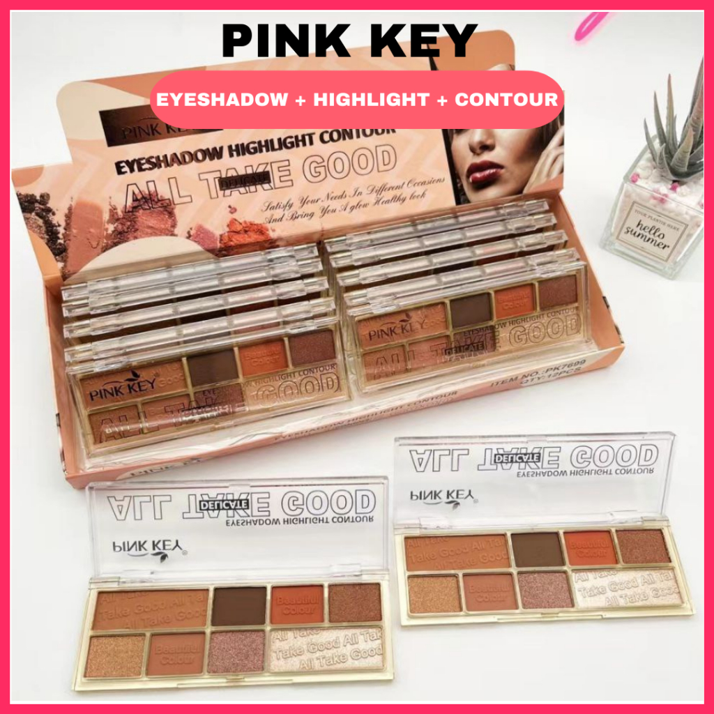 PINK KEY ALL TAKE GOOD EYESHADOW HIGHIGHL CONTOUR | Shopee Malaysia