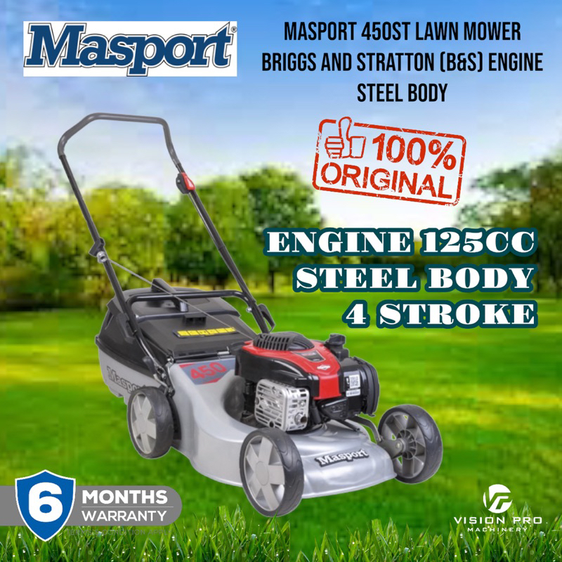 100% ORIGINAL Masport 450ST Lawn Mower Briggs and Stratton (B&S) Engine ...