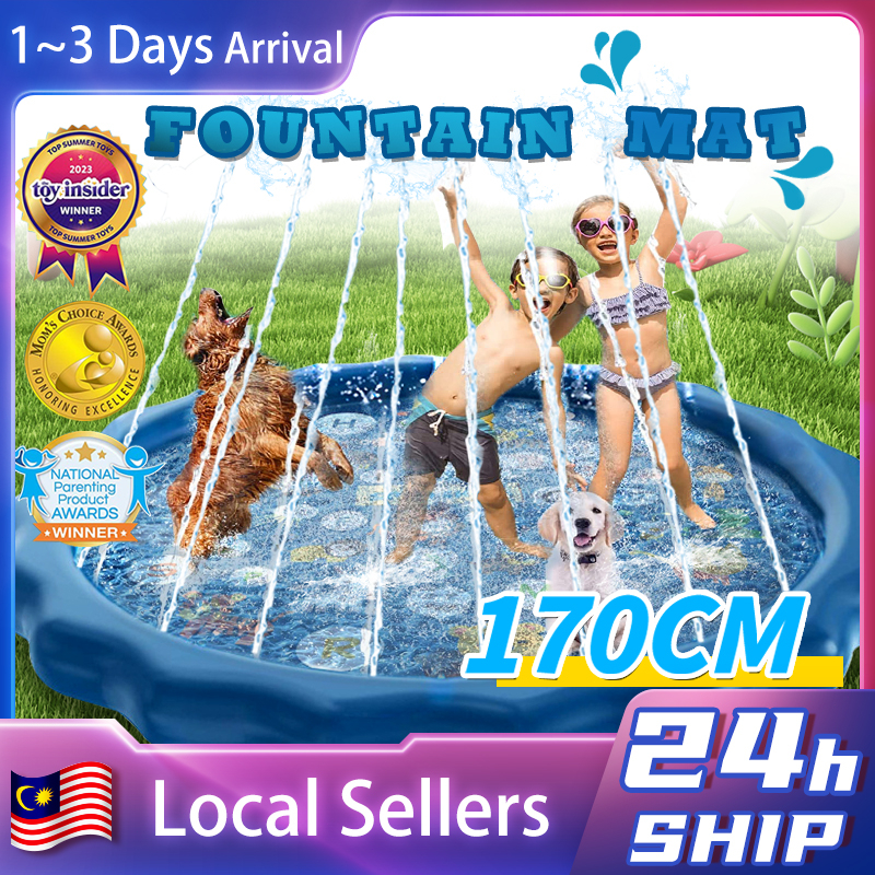 170cm Splash Pool Sprinkler Fountain Pad for Indoor Outdoor Portable ...