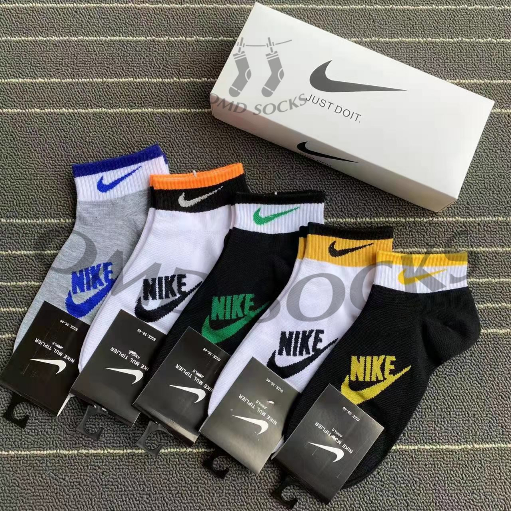 Stokin Nike Pendek Sport OOTD Women Perempuan Casual Sock Cotton ...
