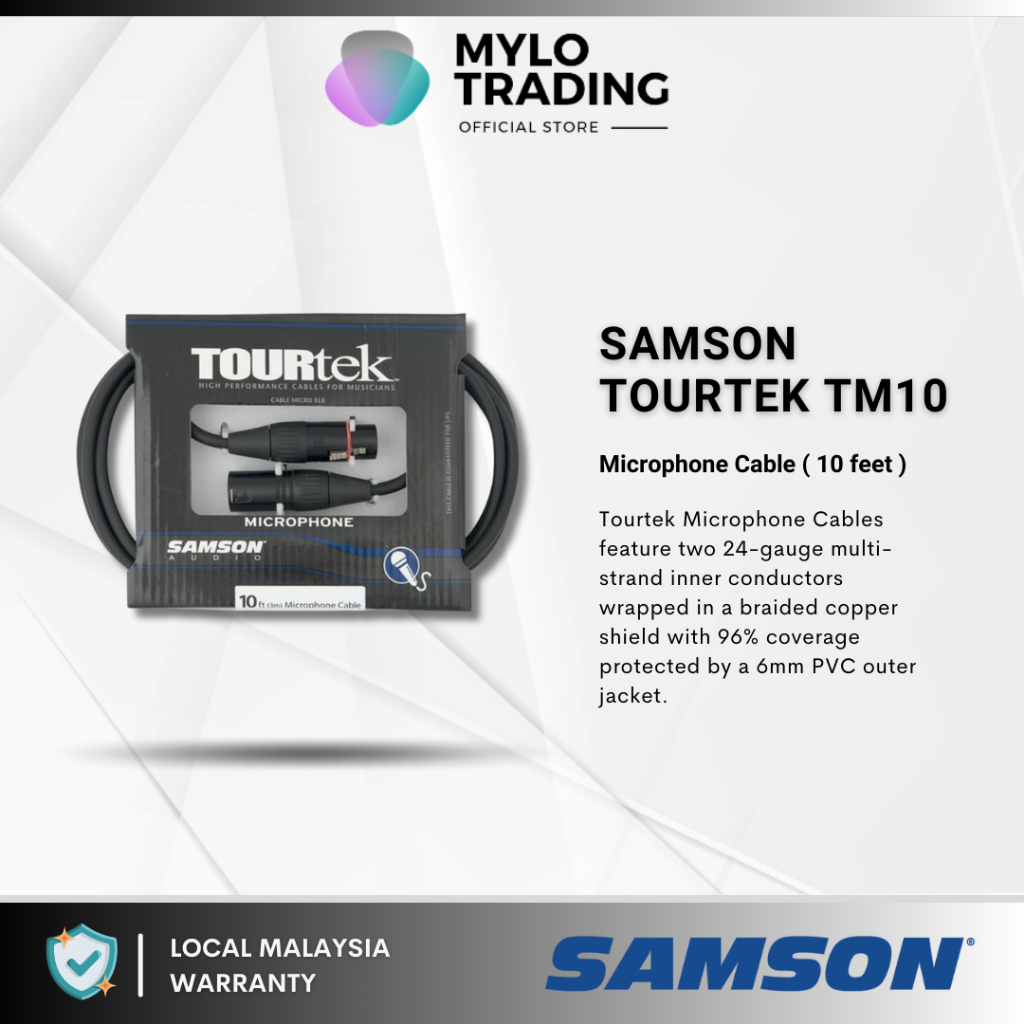 Samson Tourtek TM10 Microphone Cable (10 ft) | Shopee Malaysia