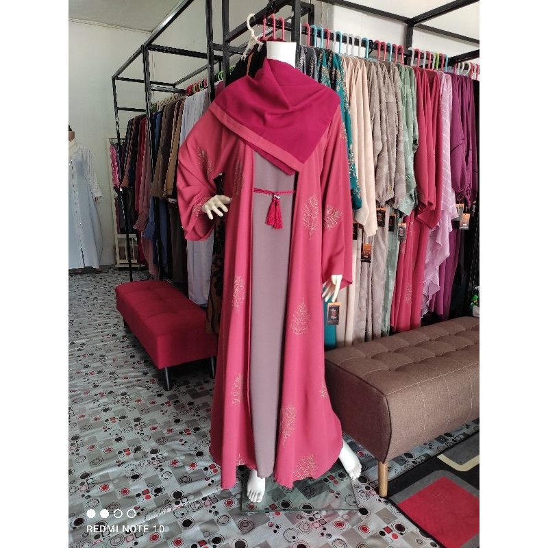 [READY STOCK MALAYSIA] ABAYA CARDIGAN BUNGA SULAM. ABAYA DUBAI CANTIK ...