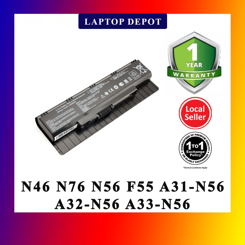 Asus N46 N76 N56 F55 A31-N56 A32-N56 A33-N56 G56JR N76VM R503C R501VV ...