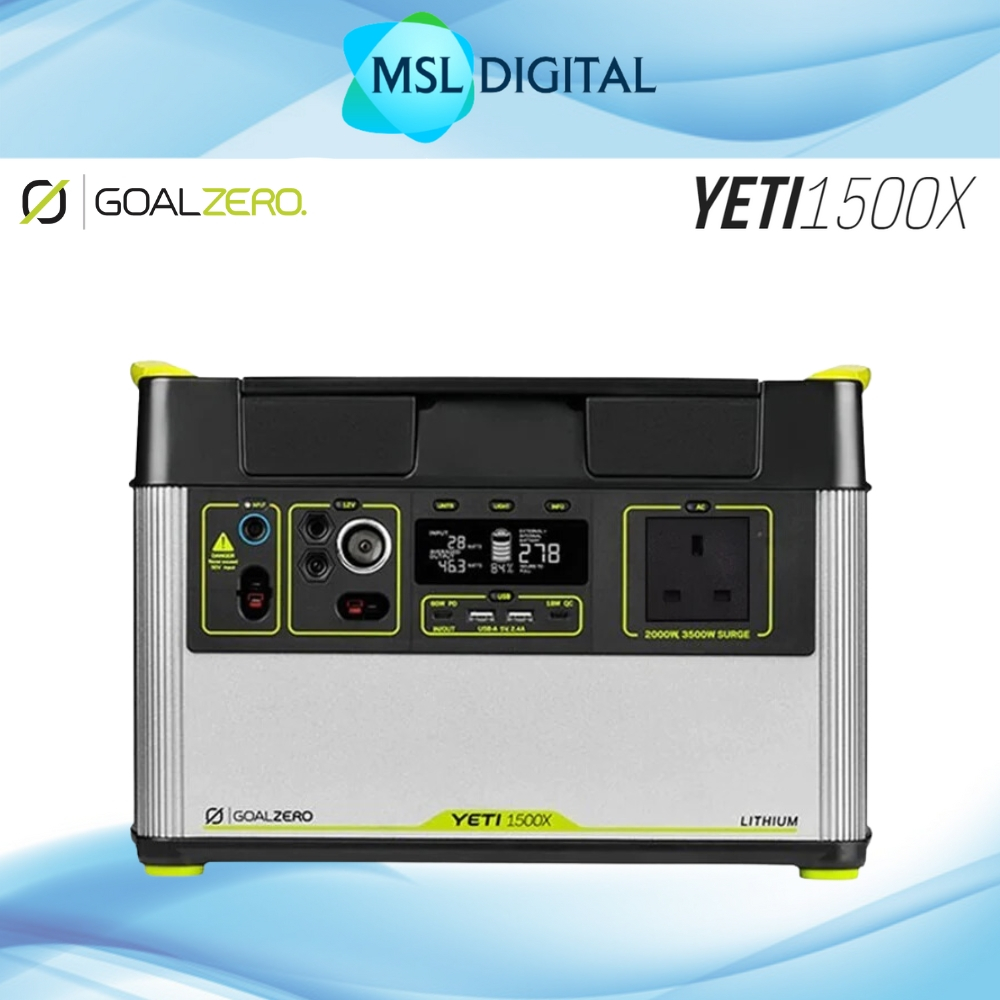 Goal Zero Yeti 1500X | 1516Wh Lithium Portable Power Station | Type G 3-pin Socket | Shopee Malaysia