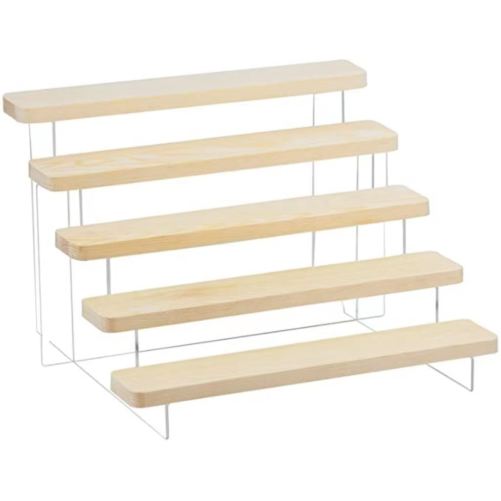 3-7layer Figurine Acrylic Display Stand Display Rack Wooden Display ...