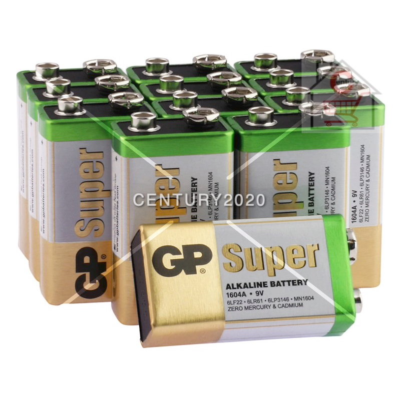 GP 9V Battery Super Alkaline 9V Battery 1604A 10pack/box | Shopee Malaysia