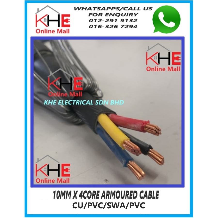 [Sirim/JKR Approved] 10MM X 4CORE ARMOURED CABLE(CU/PVC/SWA/PVC)SELL ...