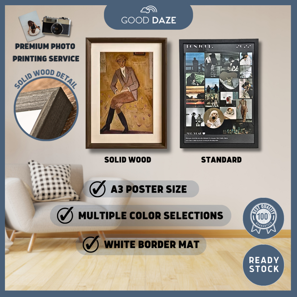 GOOD DAZE A3 Photo Frame A3 Frame Gambar A3 Gantung Picture Frame Large ...