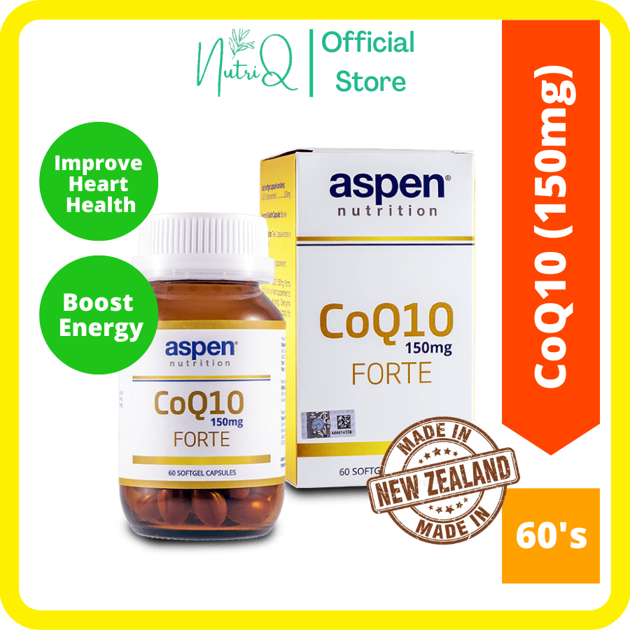 CoQ10 150mg Forte Coenzyme Q10 Ubidecarenone Aspen Nutrition 60 ...