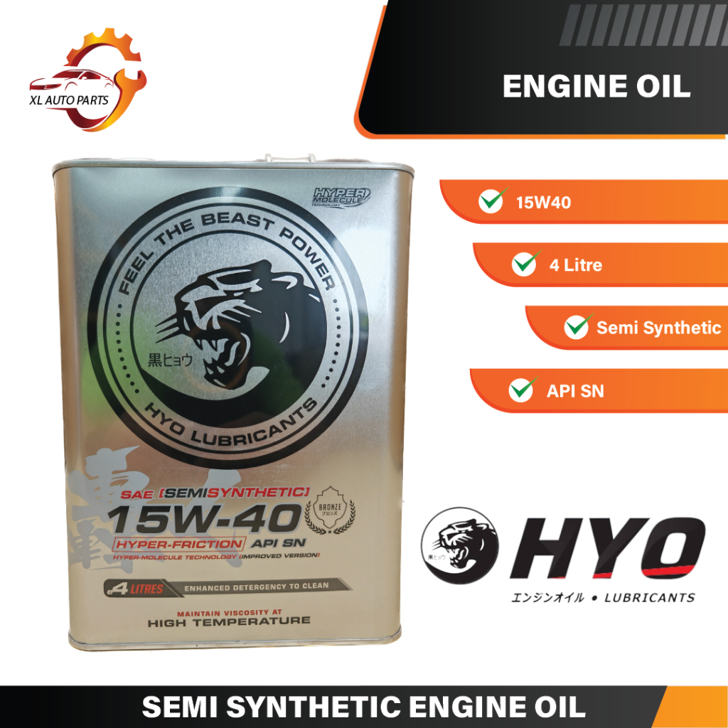[HYO] 15W40 4 Litre SEMI SYNTHETIC ENGINE OIL | Shopee Malaysia