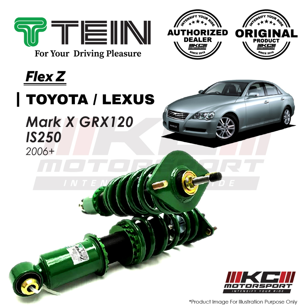 Toyota Mark X GRX120 / Lexus IS250 2006+ - TEIN Flex Z Adjustable Suspension / Coilover | Shopee ...