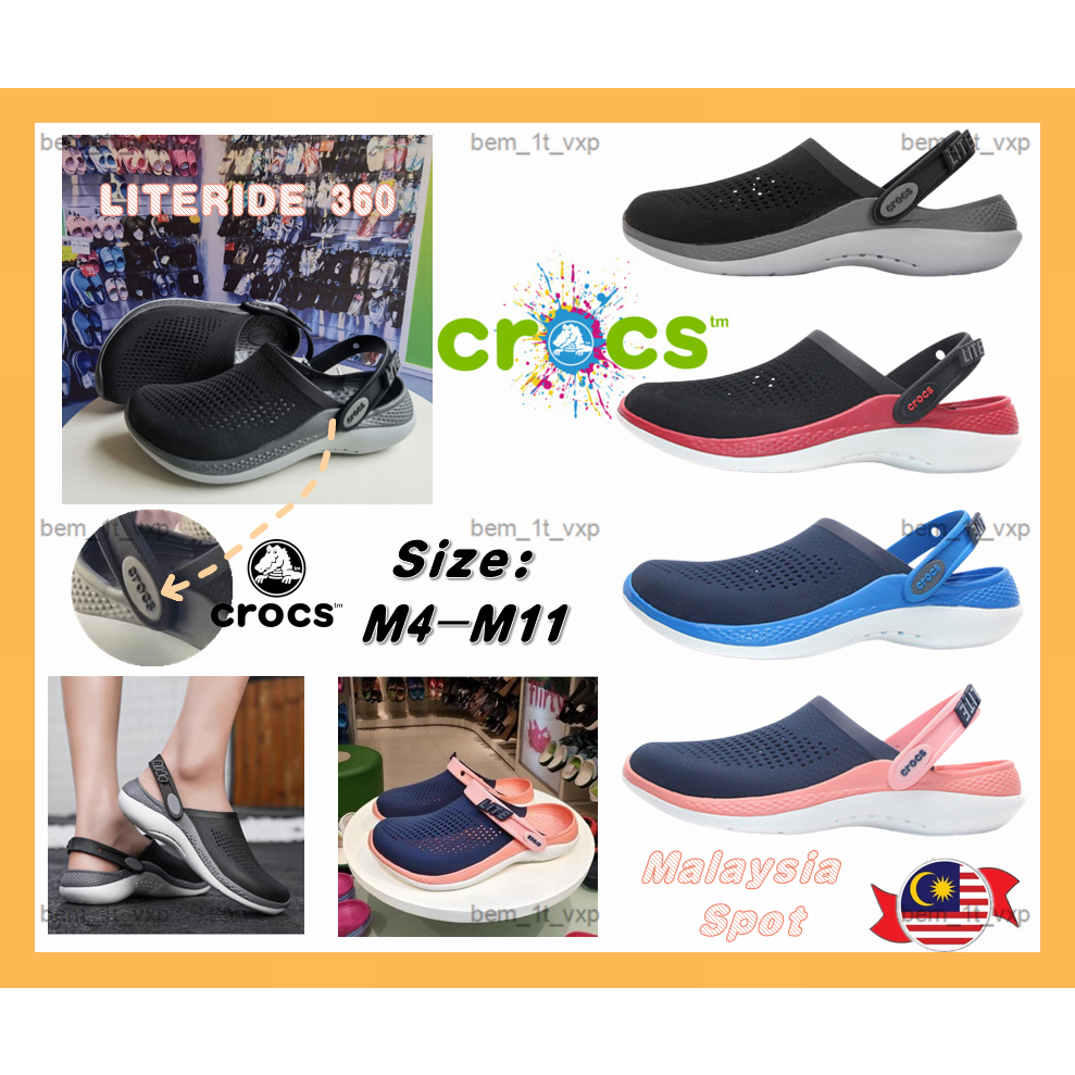 New Crocs LITERIDE360 Beach Hole Shoes Breathable, Stylish, Lightweight ...
