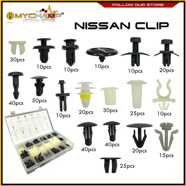 NISSAN FULL SET CLIP 250 PCS | Shopee Malaysia