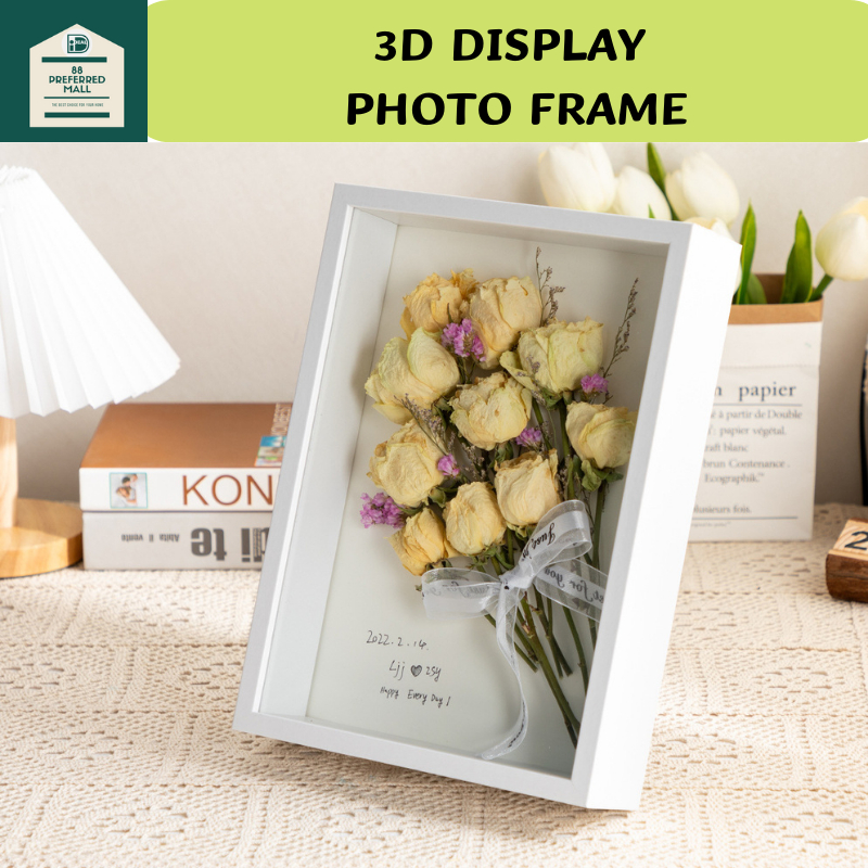 3D Display Photo Frame Hollow DIY Thickened Handmade Table Insect Clay ...