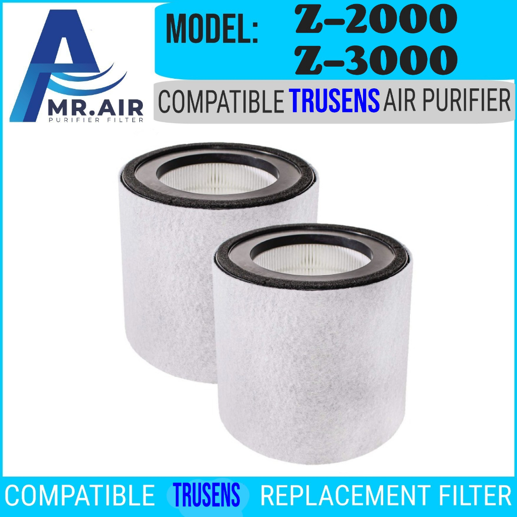 MR.AIR Compatible TruSens REPLACEMENT FILTER (HEPA + 1 CARBON PREFILTER ...
