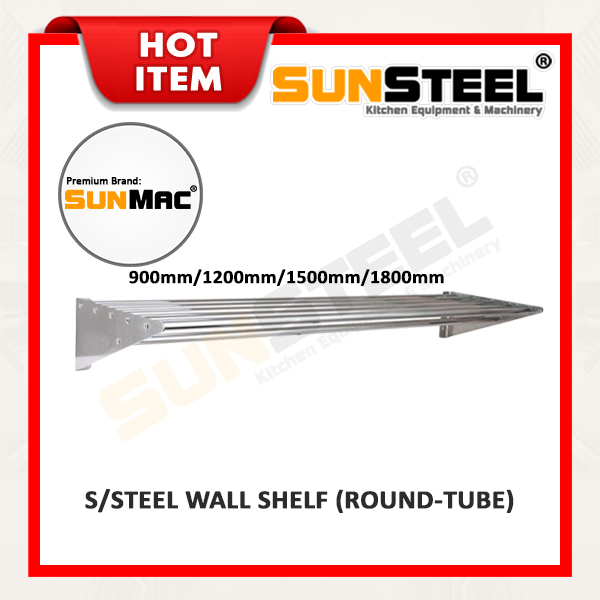 【SUNSTEEL】3FT/4FT/5FT/6FT Stainless Steel Wall Mounted Tubular Shelf ...
