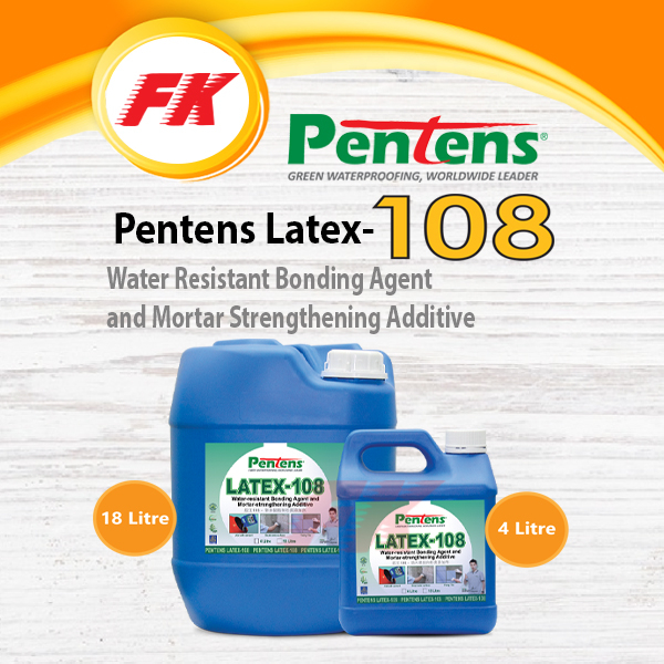 Pentens Latex-108 Water Resistant Bonding Agent Water Mortar ...