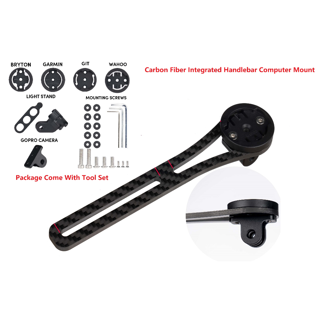 Quality CARBON INTEGRATED Handlebar Mounts Extension Bracket Kit For ...