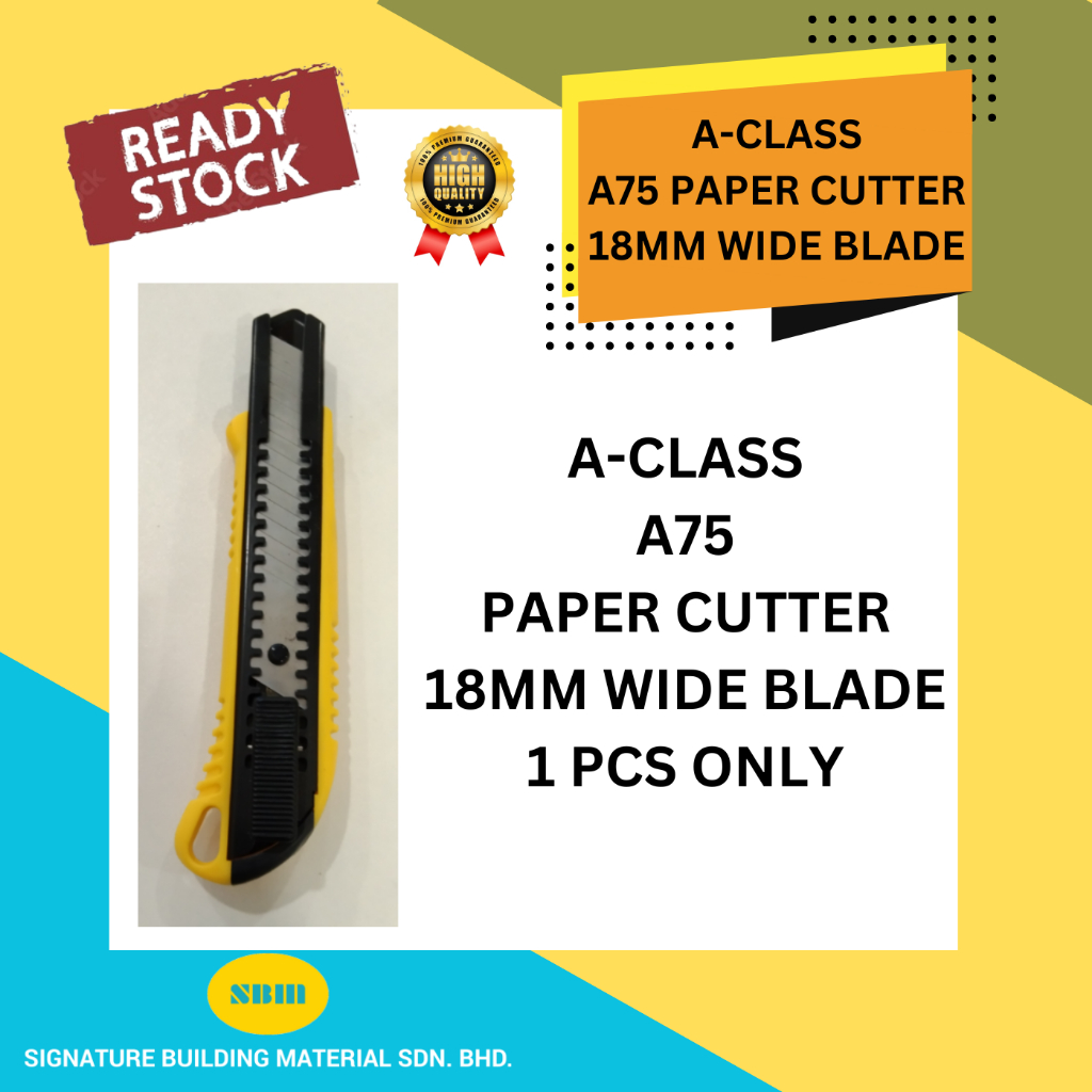 A-CLASS A75 18MM WIDE BLADE PAPER CUTTER KNIFE UTILITY CUTTER UTILITY ...