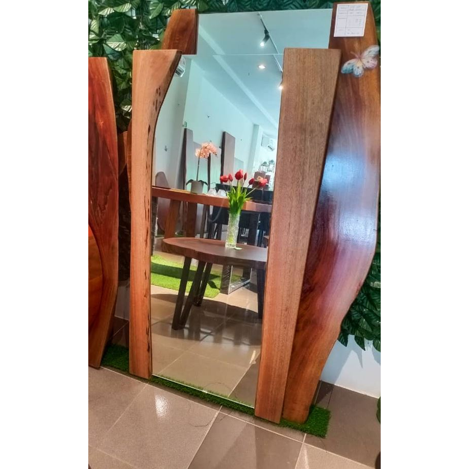Natural Wood Slab Mirror | Shopee Malaysia