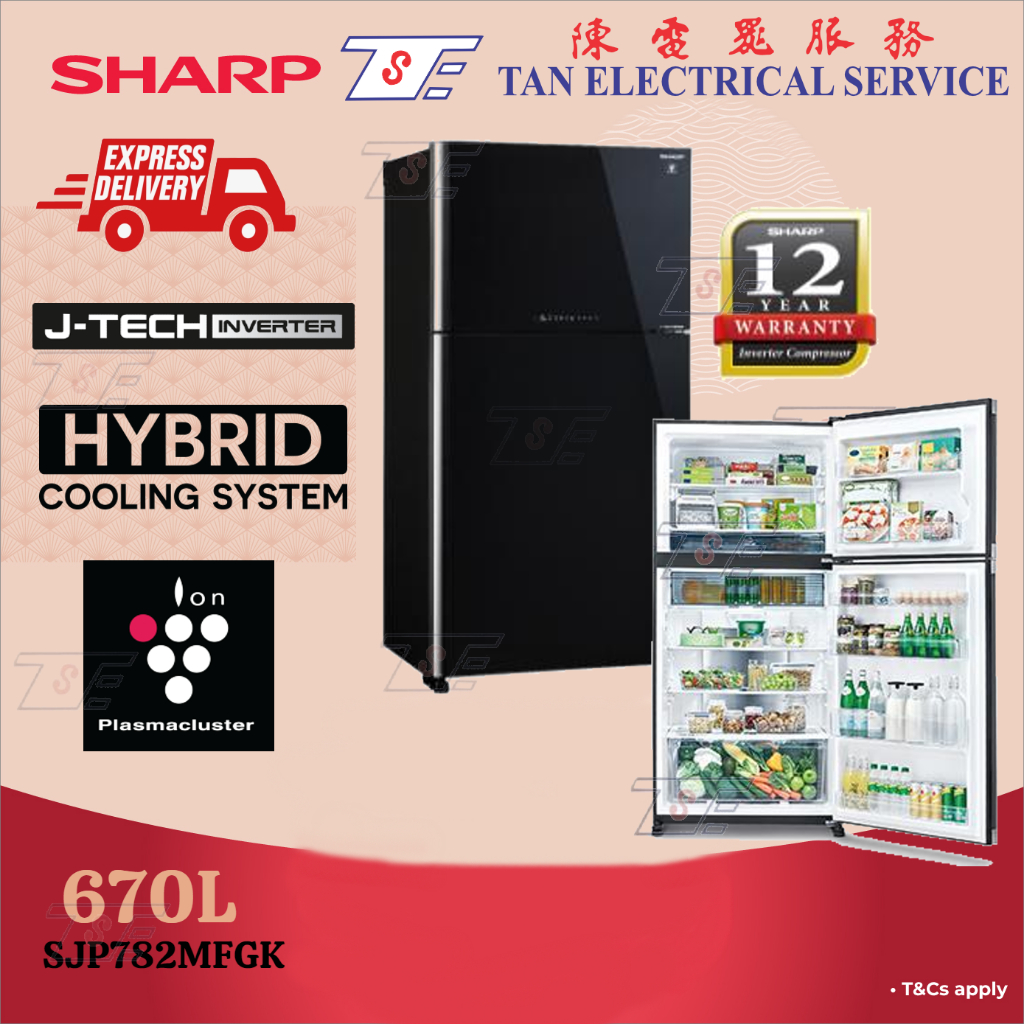 [WM FREE SHIPPING] Sharp Refrigerator 2 Door 670L Pelican Refrigerator ...