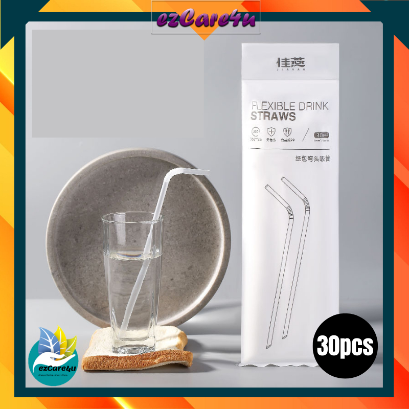 Transparent Straw 21.5 Disposable Plastic Straw Individual Single Pack ...