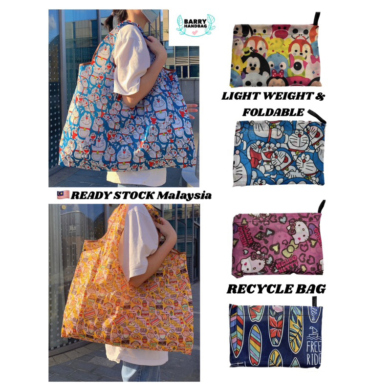 Foldable Recycle Bag Beg Pasaraya Shopping Bag Supermarket Bag Eco Bag ...