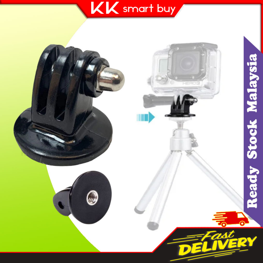 Tripod Mount for Action Camera Converter 1/4 Screw Adapter Gopro Eken ...
