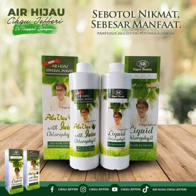 🍃CIKGU JEFFERI AIR HIJAU 500ml 🍃 CIKGU JEFFERI LIQUID CHLOROPHYLL 🍃 ...