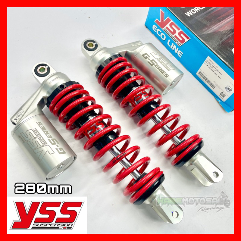 🏁 ORIGINAL YSS ABSORBER G SERIES 280mm NVX V1 V2 NMAX V2 NOUVO S/AT 🏁 ADJUSTABLE ABSORBER AEROX ...