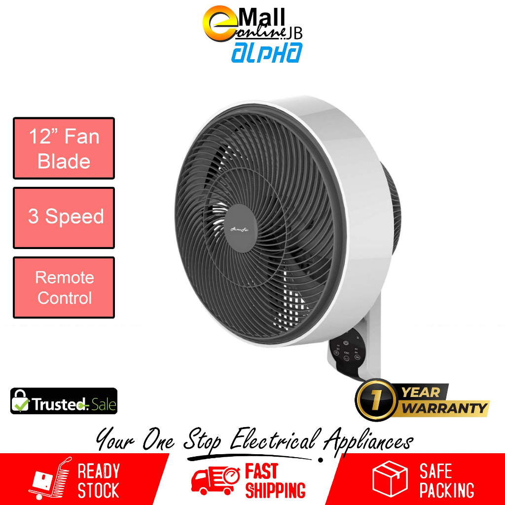 Alpha WF60 Motto Wall Fan 60 / 3 Speed Remote Control | Kipas | Shopee ...
