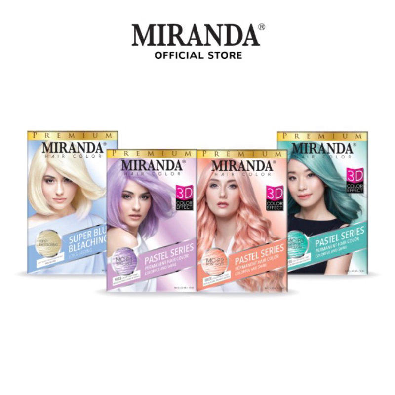 MIRANDA PASTEL SERIES 3D PREMIUM HAIR COLOR ( PEWARNA RAMBUT PERMANEN ...