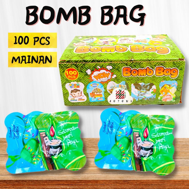 100pcs Mainan Bomb Bag / Magic Pop Hari Raya Design / Boom Bag | Shopee ...
