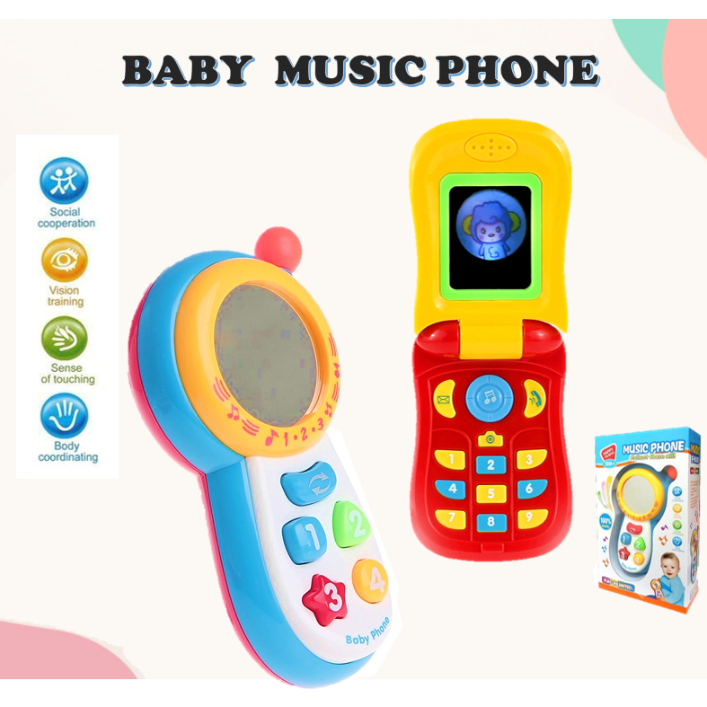 Musical Baby Phone Learning Phone Mobile Telephone 婴幼儿早教音乐手机玩具 Early ...