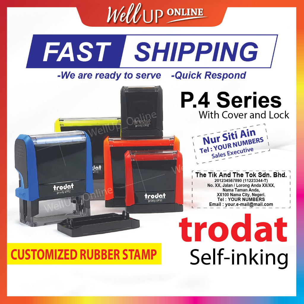 Rubber Stamp Customize/Cop Jururawat/Cop Syarikat/Chop Company - Trodat ...