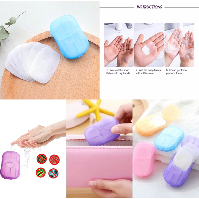 PAPER SOAP EASY USE N CARRY MINI SOAP HAND WASH | Shopee Malaysia