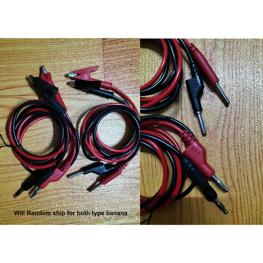 Banana Plug 4MM To 20A Crocodile Clip Test Hook Both Double Crocodile ...