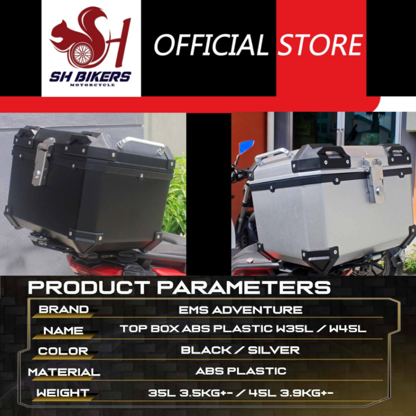 EMS Adventure Top Box ABS Plastic W Series 45L | Shopee Malaysia