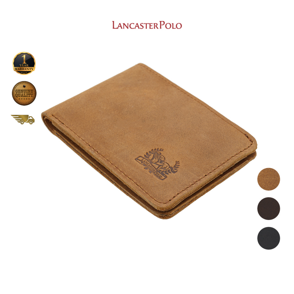 Lancaster Polo Full Grain Crazy Horse Leather Series Bifold Short ...