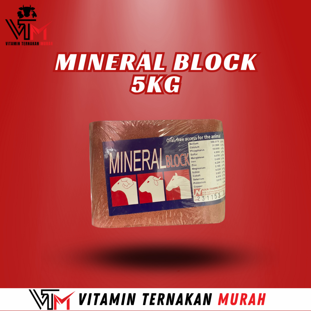 MINERAL BLOCK 5KG / GARAM JILAT UNTUK KAMBING/ KUDA/ LEMBU/ BEBIRI ...
